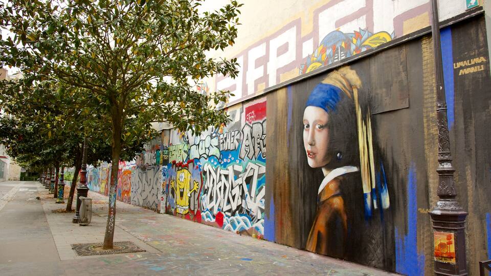 19° Arrondissement mostrando arte ao ar livre