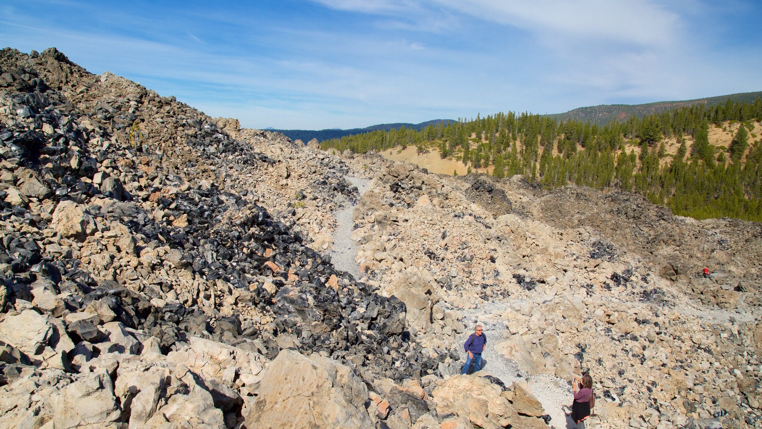 Newberry National Volcanic Monument Obsidian Flow