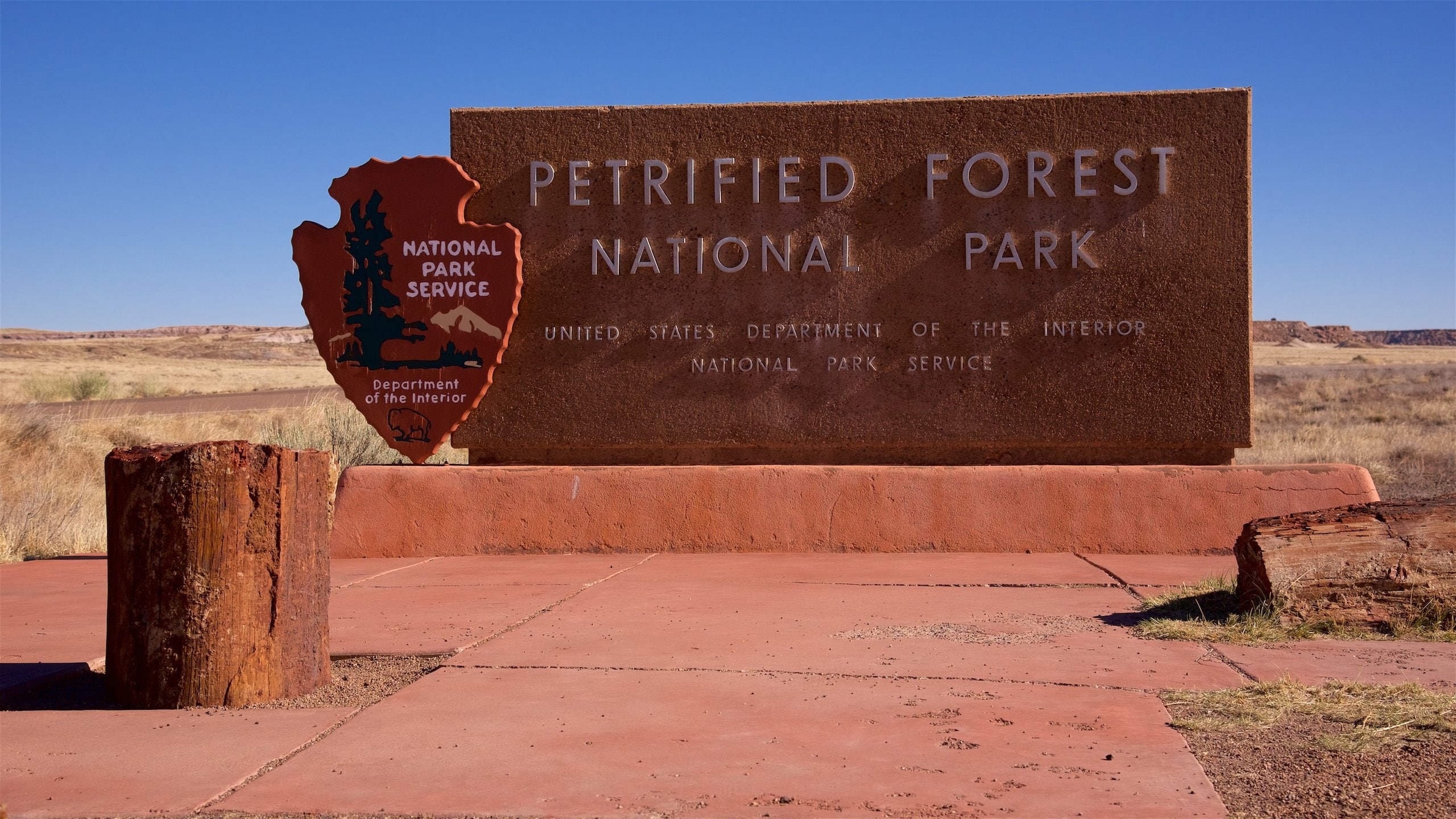 Petrified Forest National Park Sign