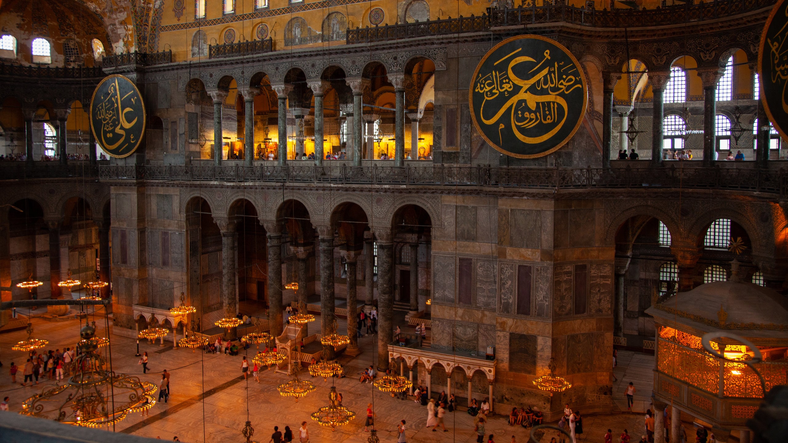 Hagia Sophia At Night Inside