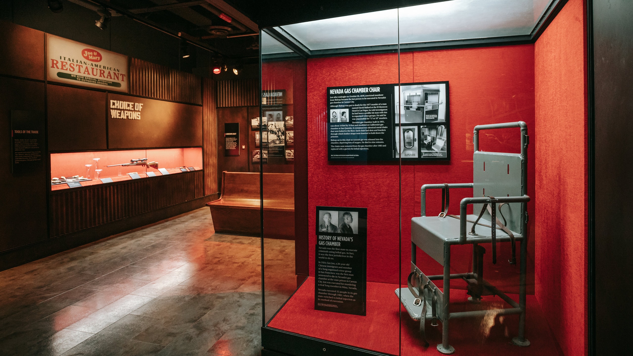 The Mob Museum Las Vegas Nevada Target: Public Enemies Display, The