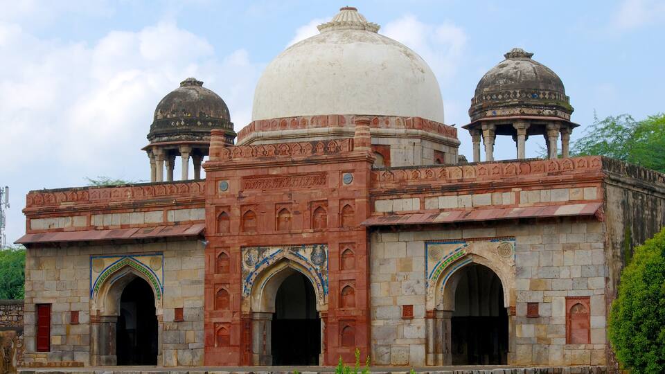 Tumba de Humayun caracterizando arquitetura de patrimônio, elementos de patrimônio e um memorial