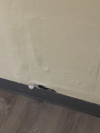 Peeling paint and holes