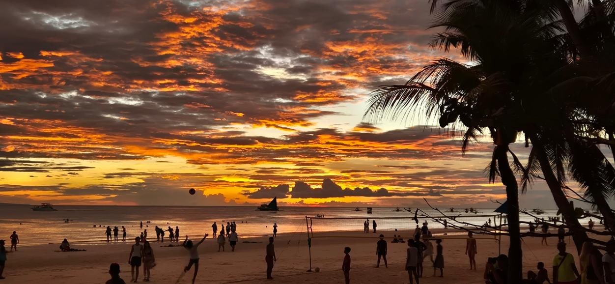 Solnedgang fra stranden