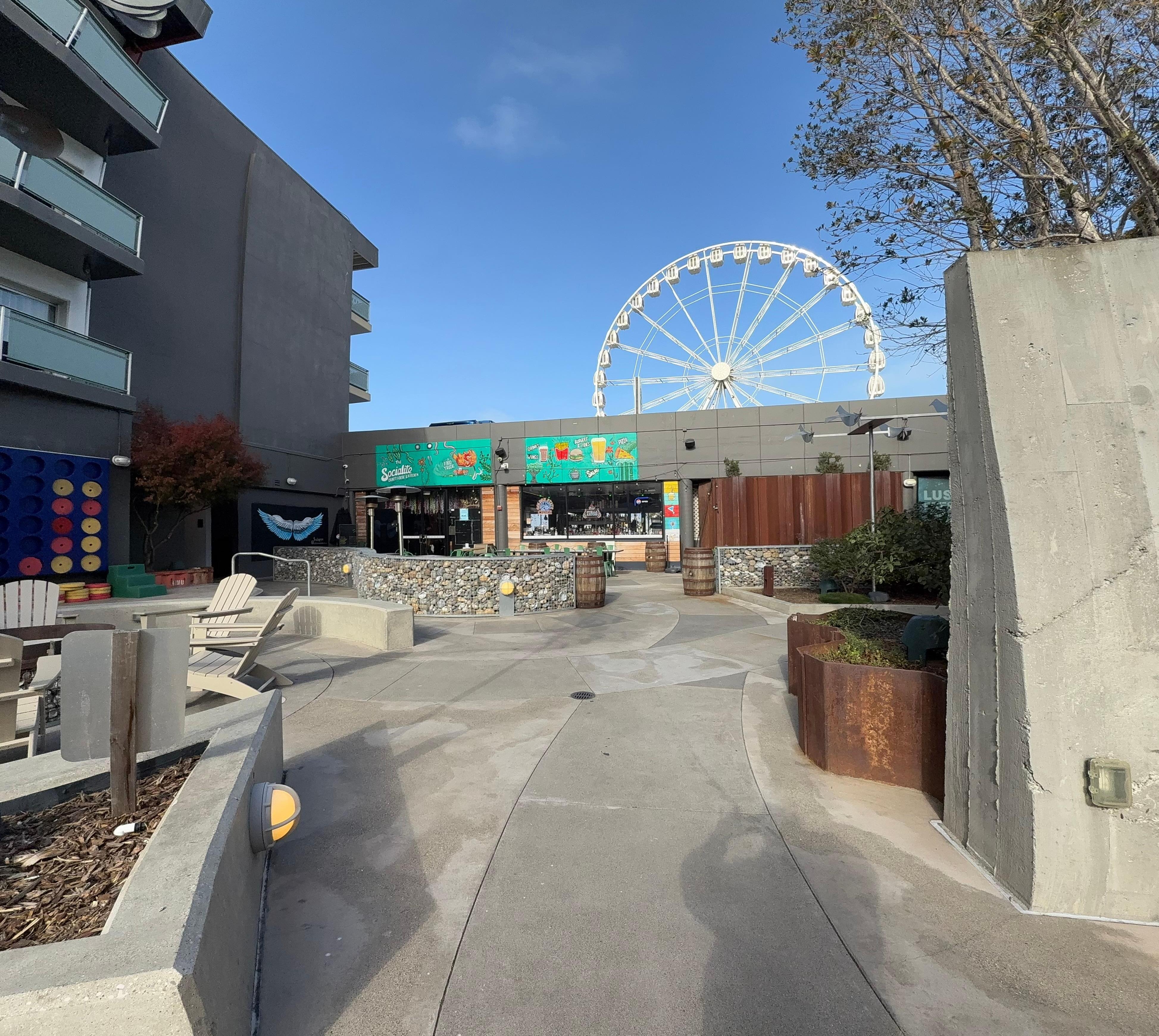 The view to the piers 