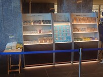 Tea, coffee and bathroom items are free to take.