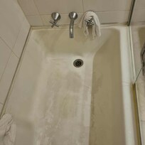 The bath/shower is deplorable