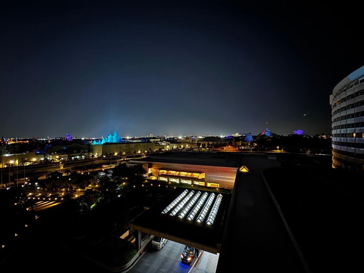 Balcony view at night