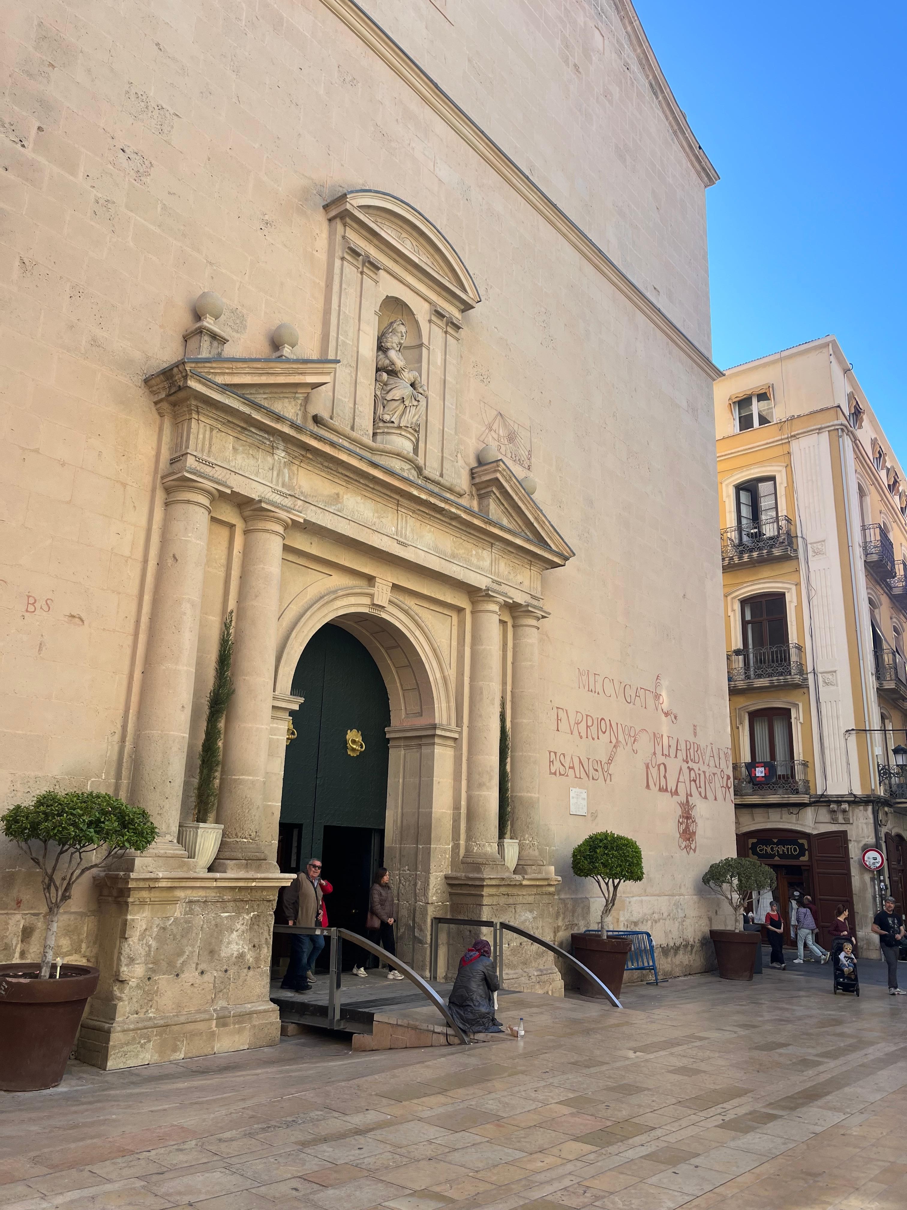 The cathedral directly opposite the hotel