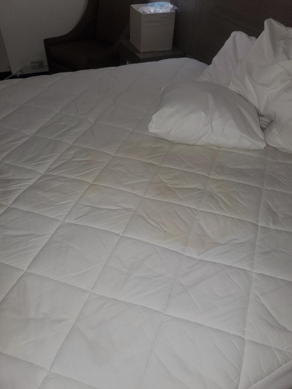 Yellow stained sheets