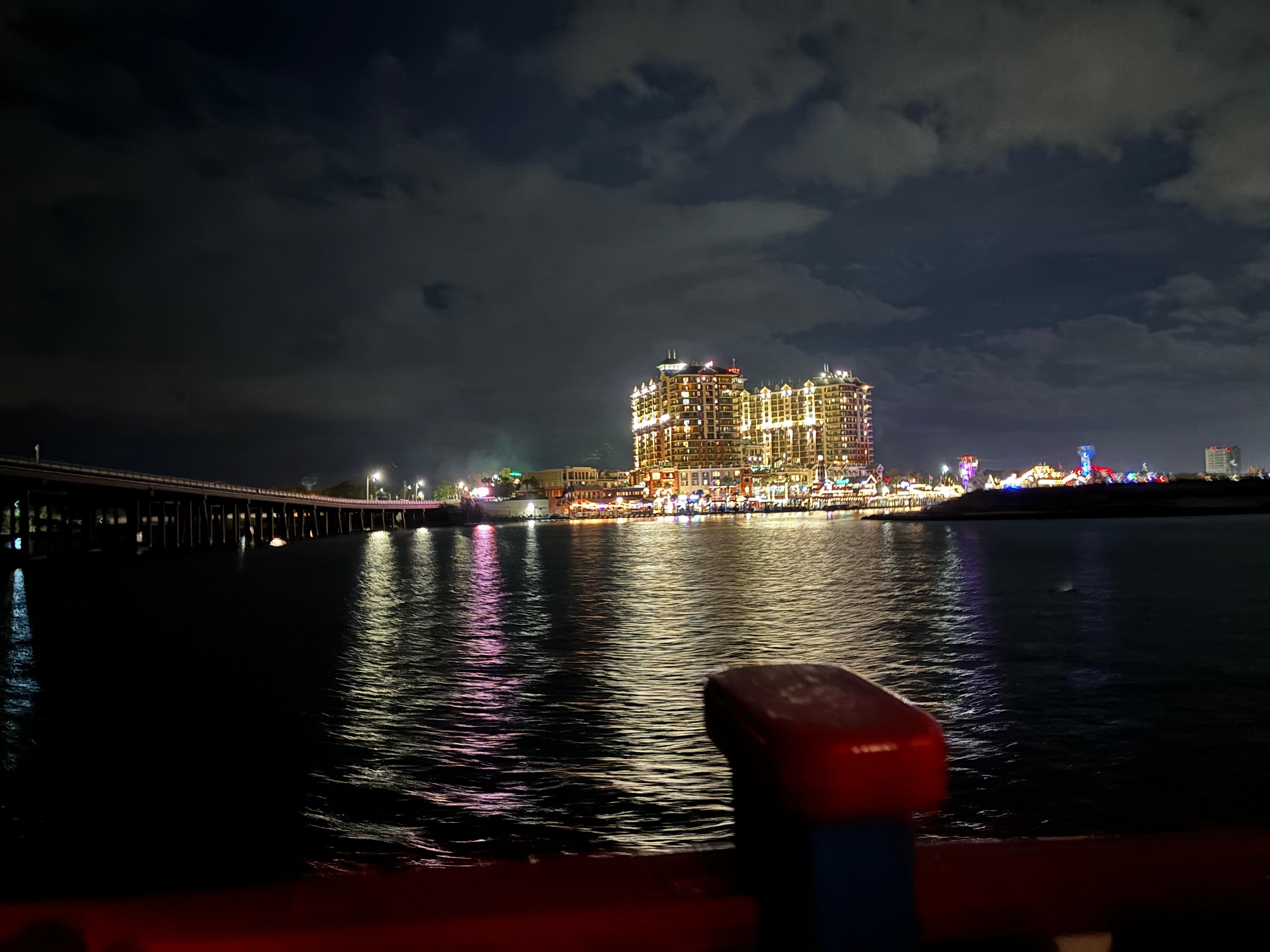 Destin harbor from fireworks cruise 👌👍