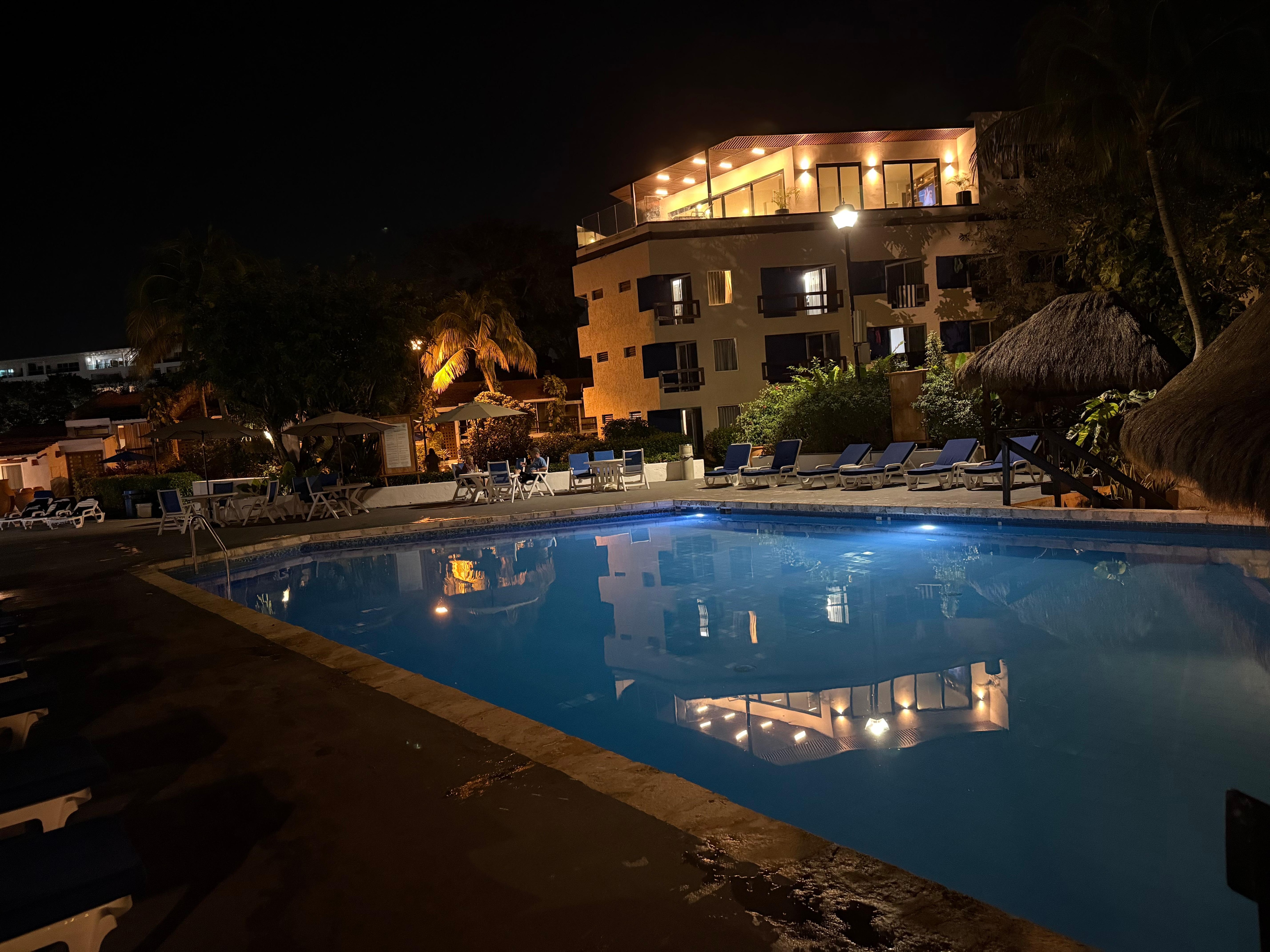 Pool at night