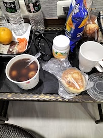 部屋で食べました。