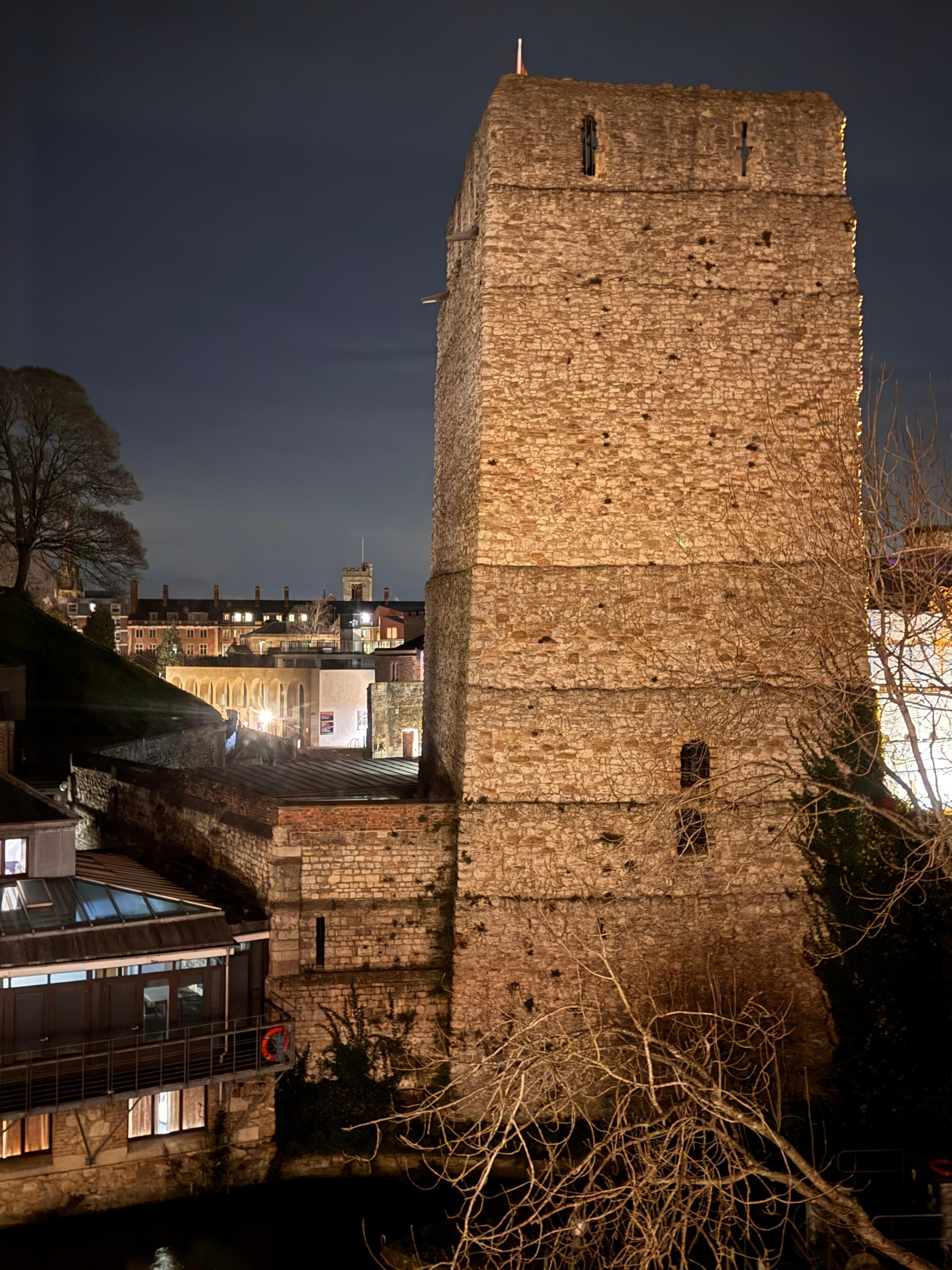 View from Castle view room over to Oxford Castle
