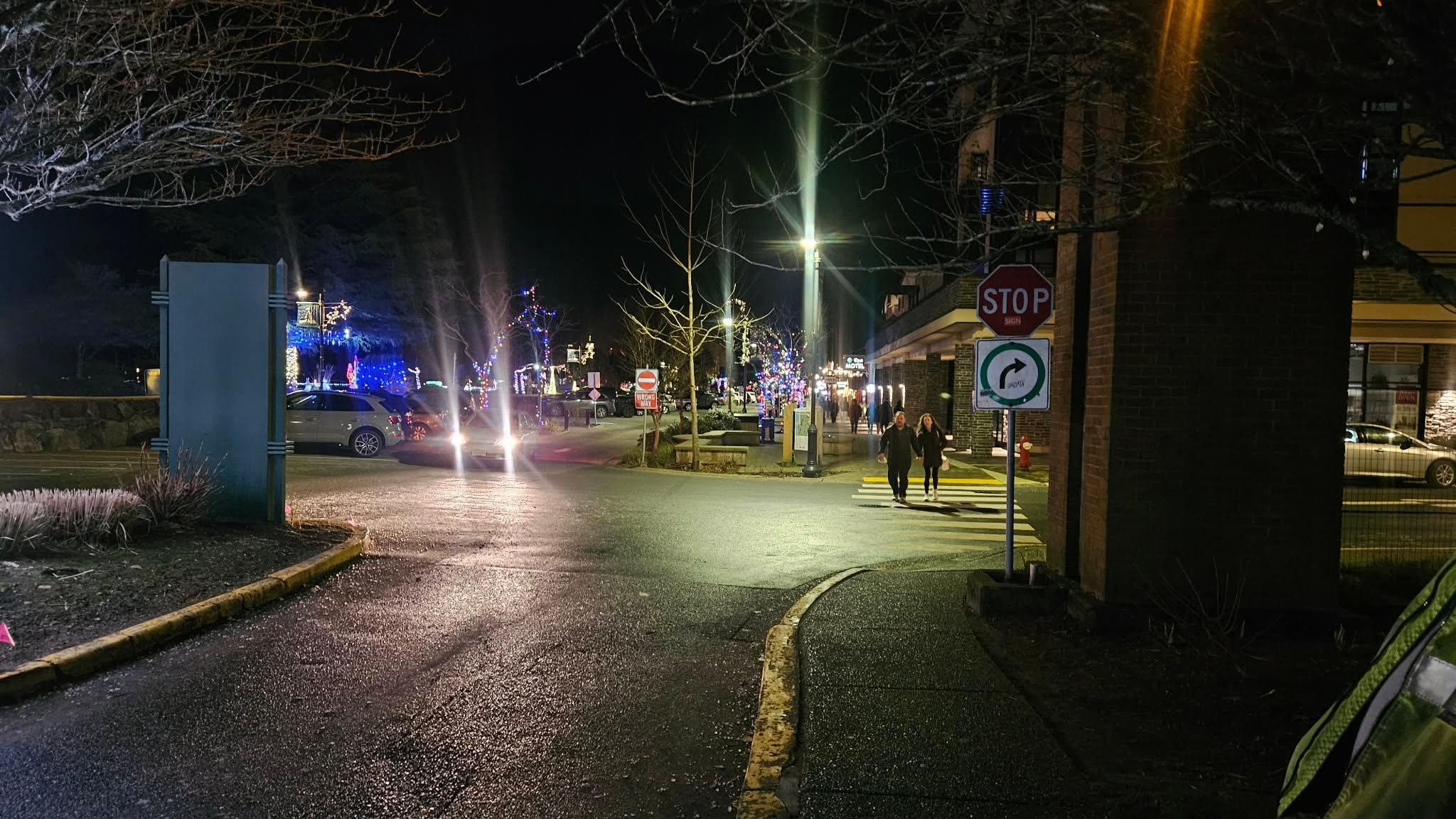 The view from the entrance of the hotel looking towards town.