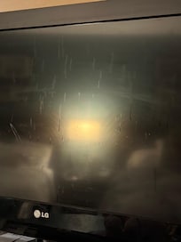 Liquid residue on the TV