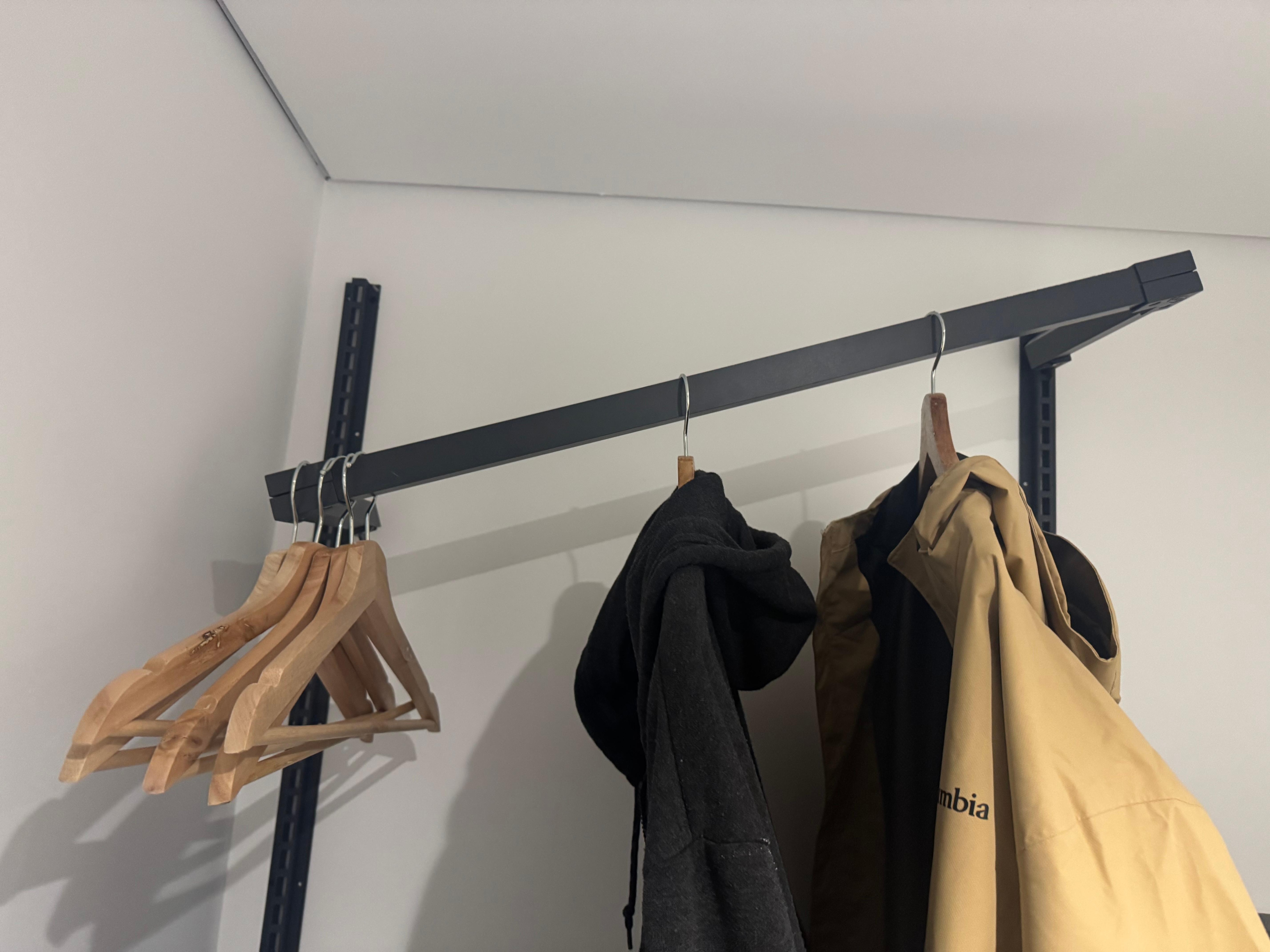 Coat hanger was cheap and broke, I fixed it myself