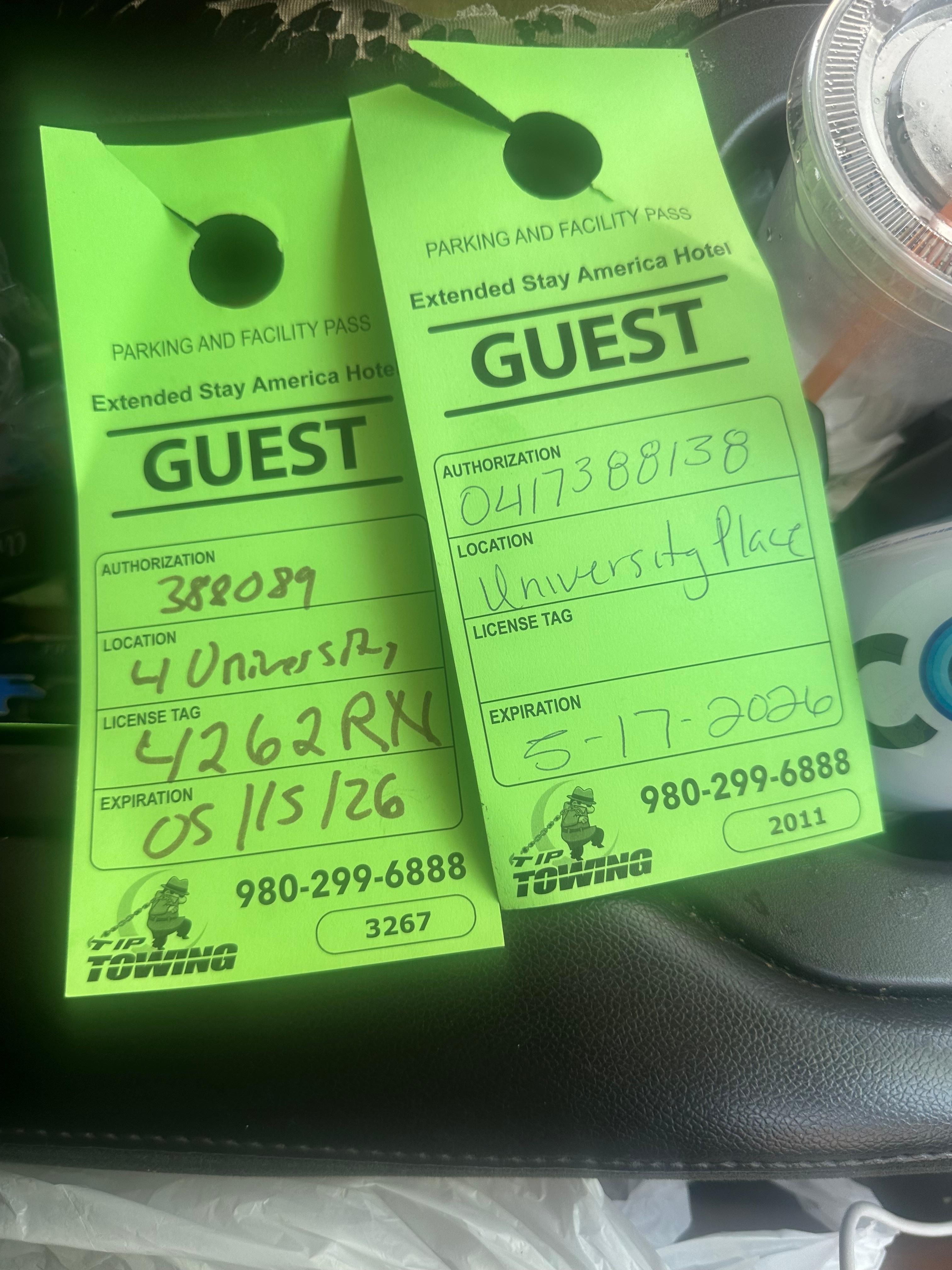 Like I said we had parking permits 
But the car was still towed an no one tried to assist 