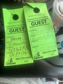 Like I said we had parking permits
But the car was still towed an no one tried to assist