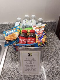 A special treat from Zuri Hotel in the family room