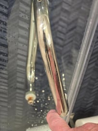 Shower door handle coming off