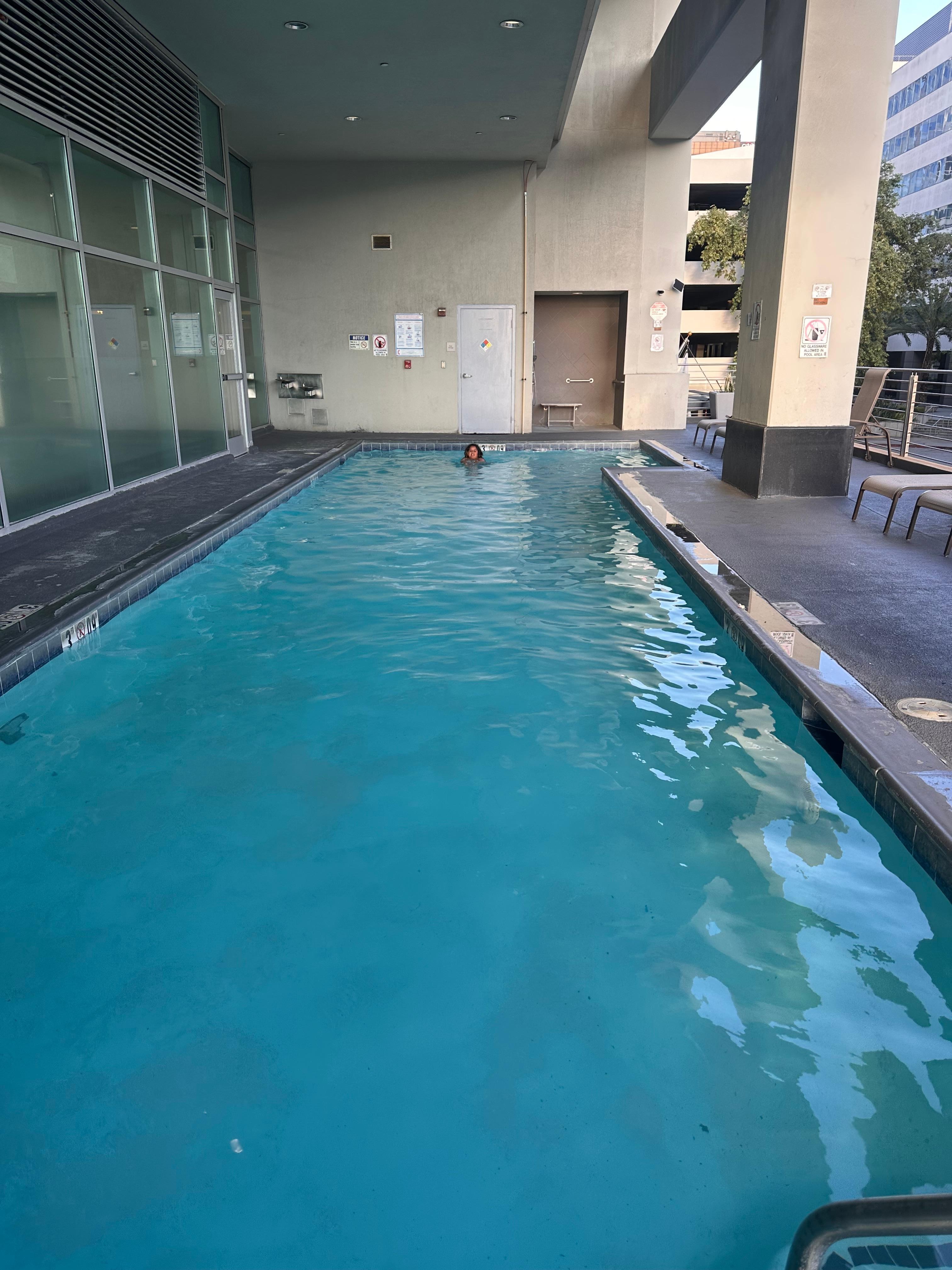 The pool is small but nice.