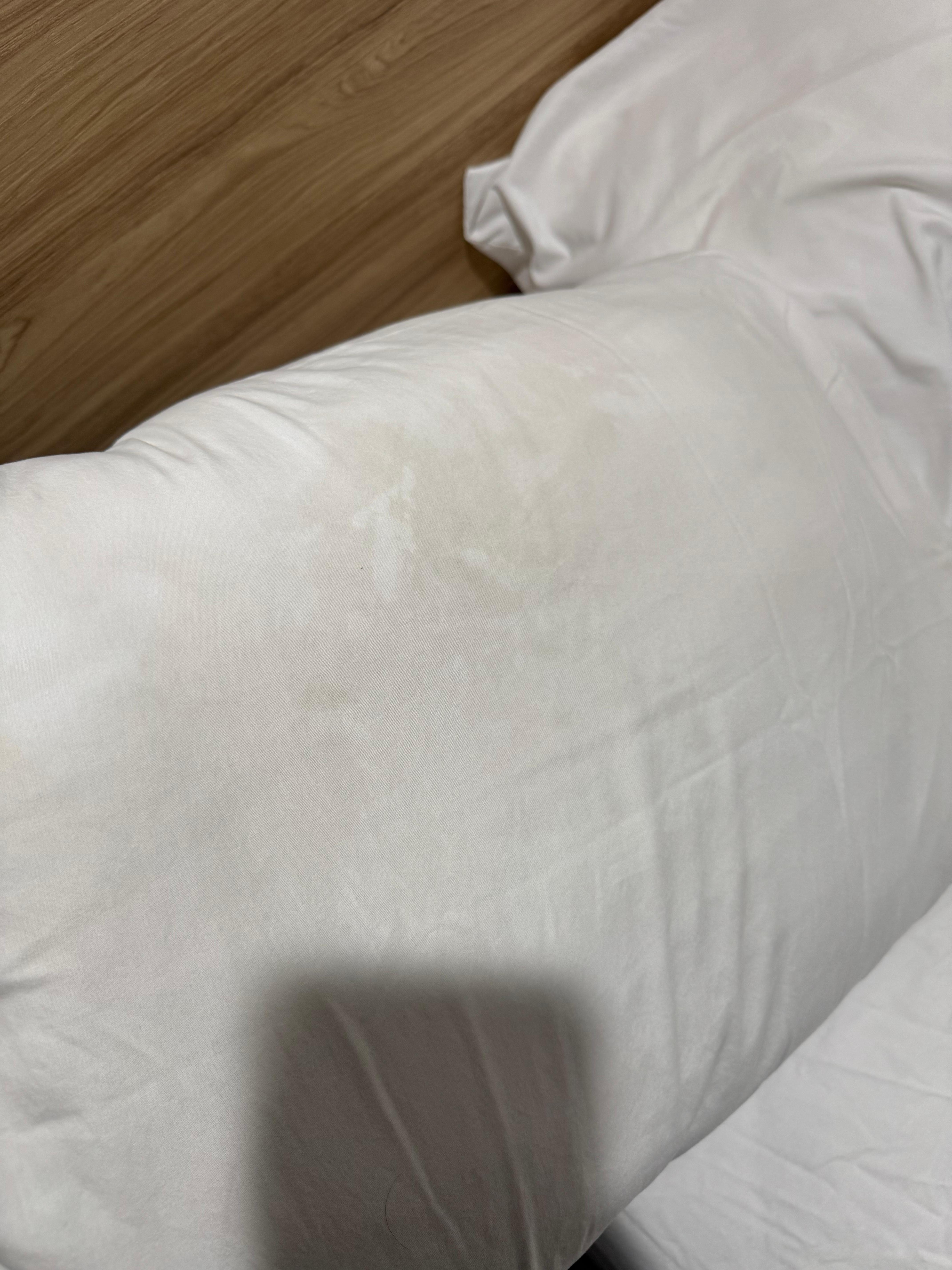 Stains on the pillows