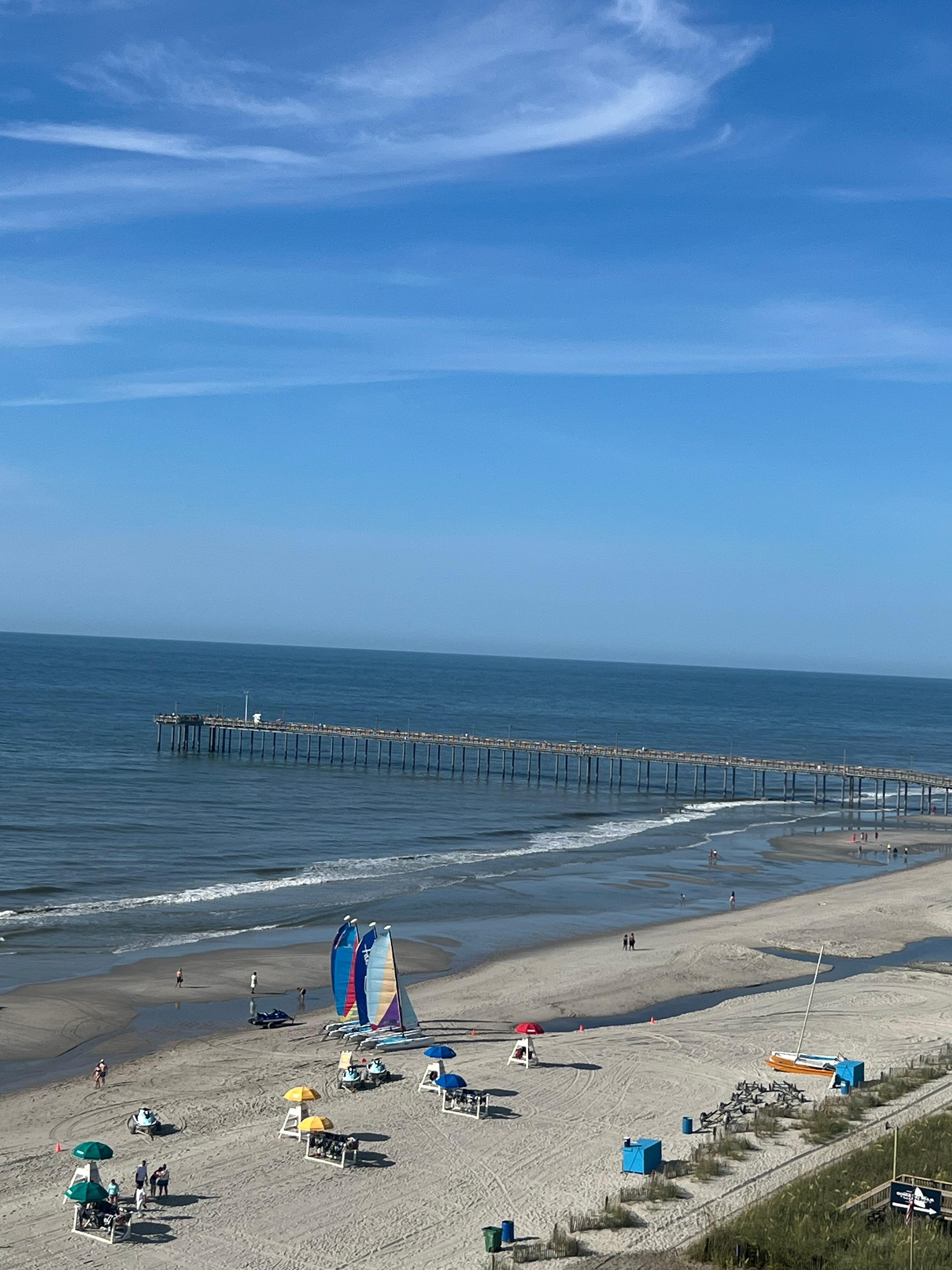 View of the pier from our 10th floor balcony