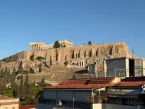 Our morning view from the rooftop breakfast buffet.