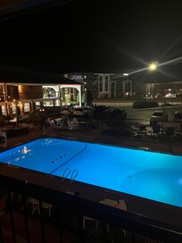 This is actually a photo from my last visit. I should have take a picture of the pile of snow near my room.