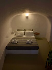 Cozy bed at night