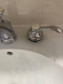 Leaking bathroom faucet