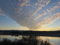 Looking out our room window.