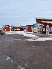 Bild från hotellparkeringen