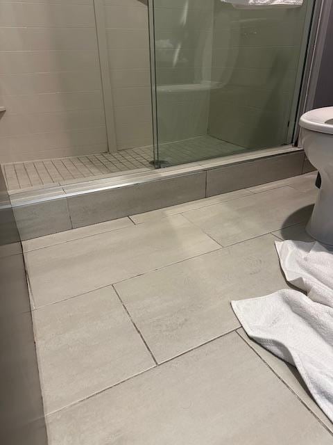 Dirty bathroom floor