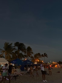 Great views from the beach upfront