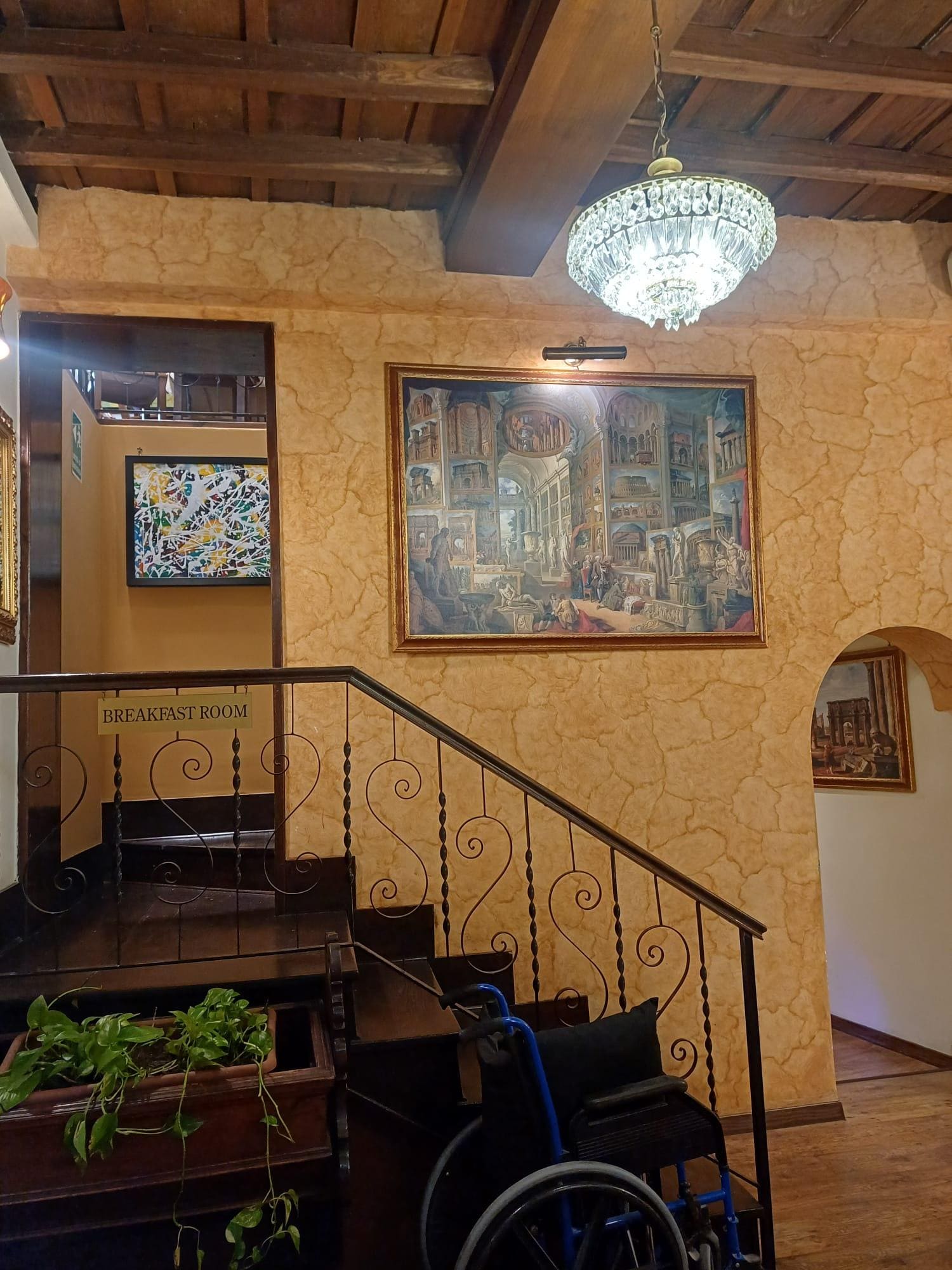 Stairs to breakfast room