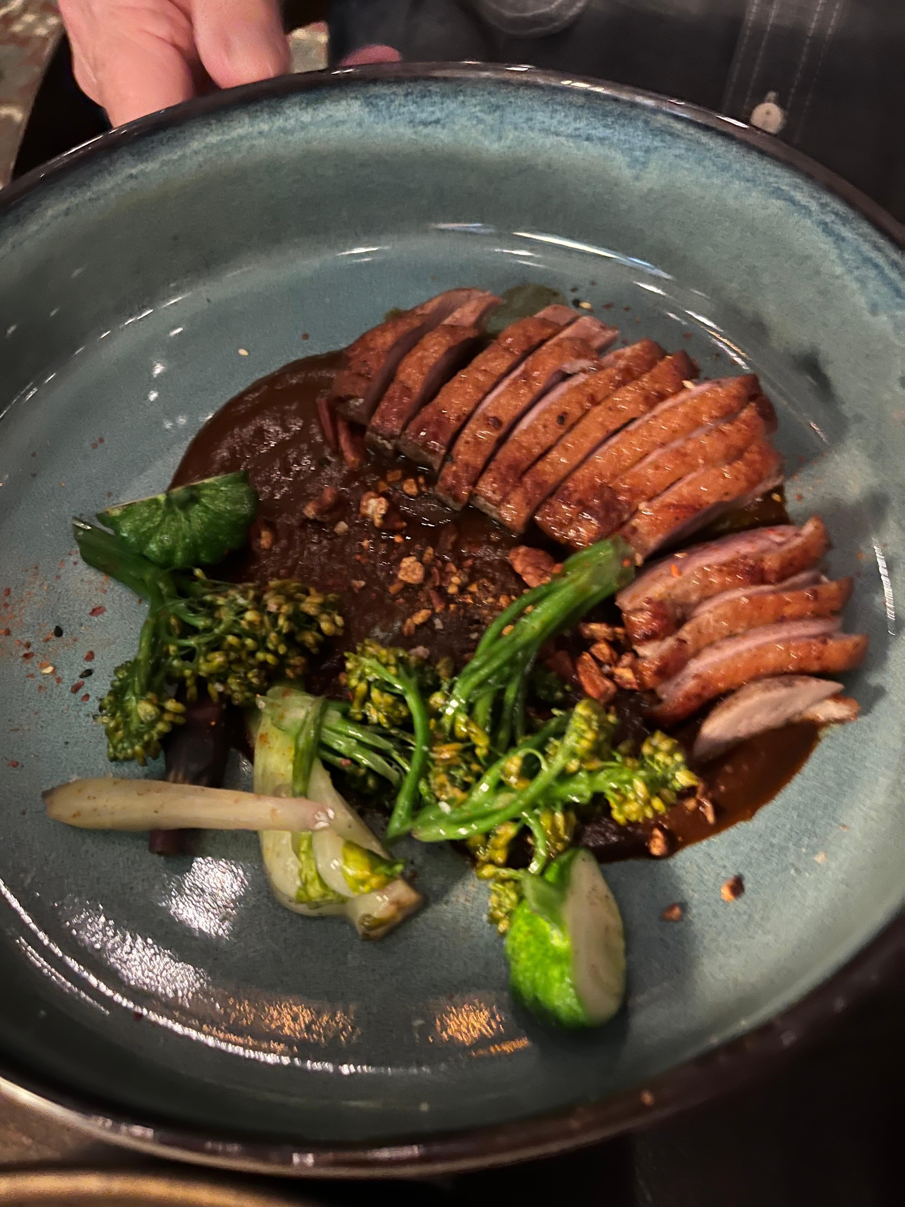 Sous vide duck breast