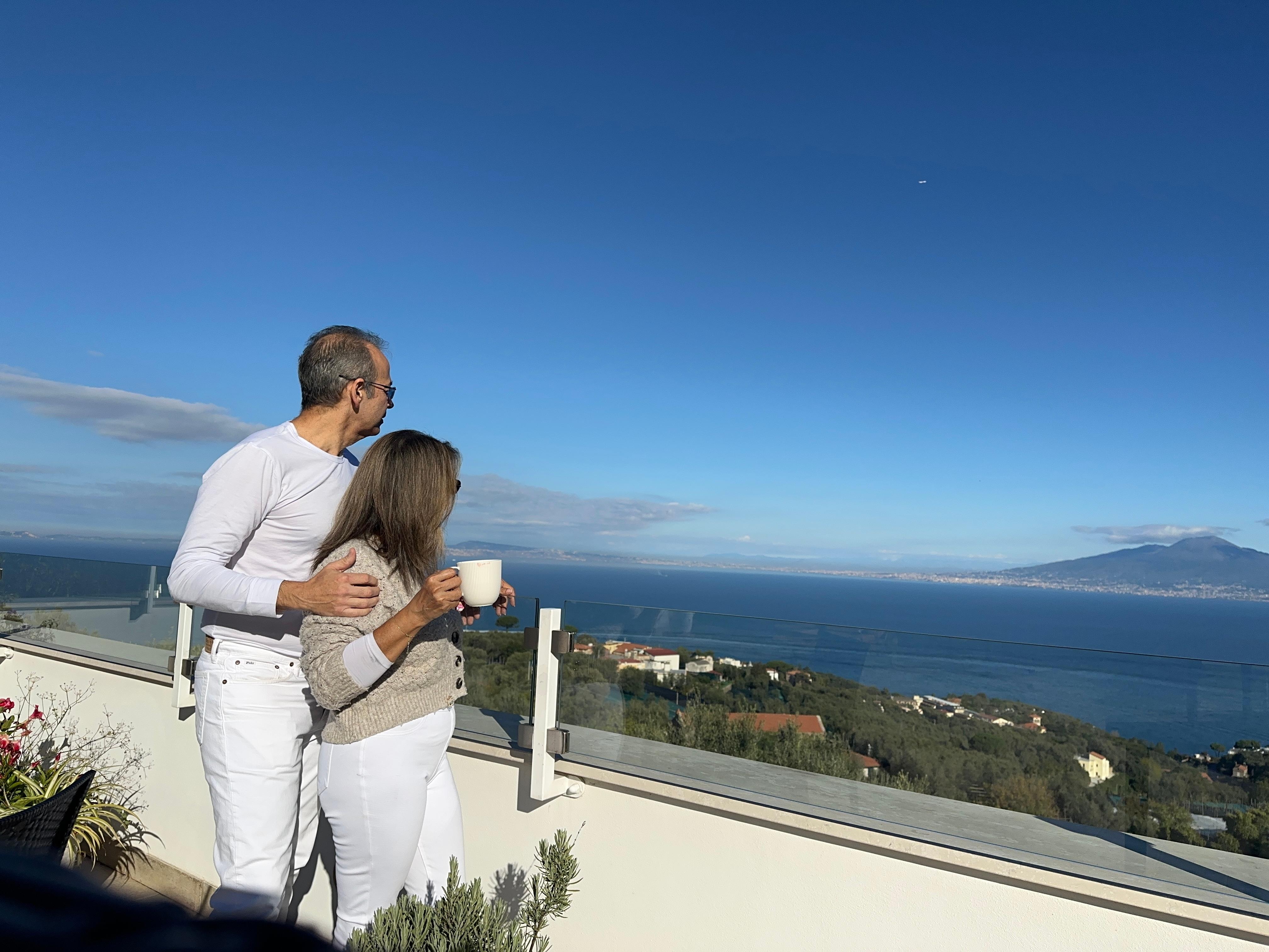 Roof top view of the Vesuvio and coast
