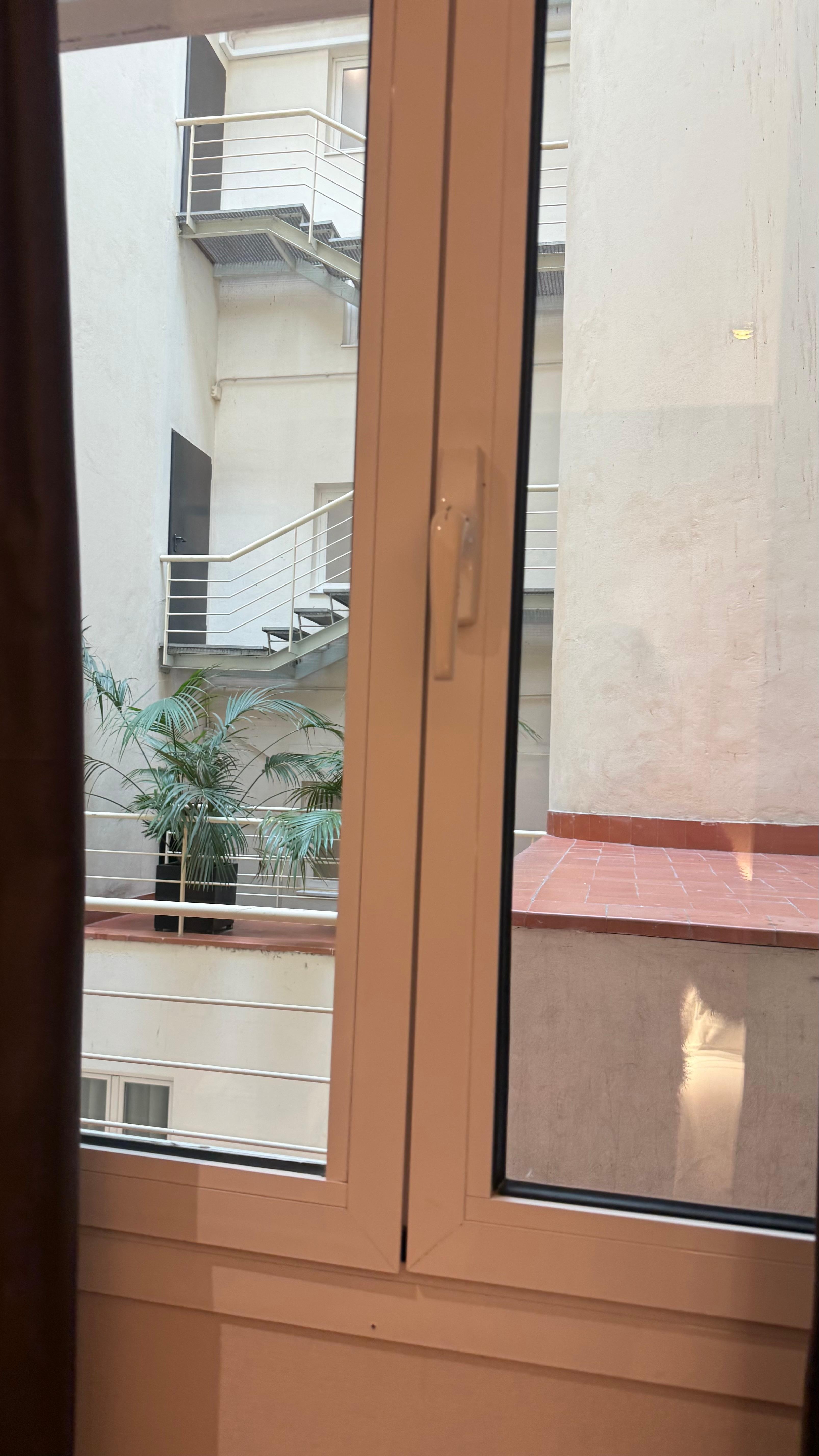 window facing the internal part of the building