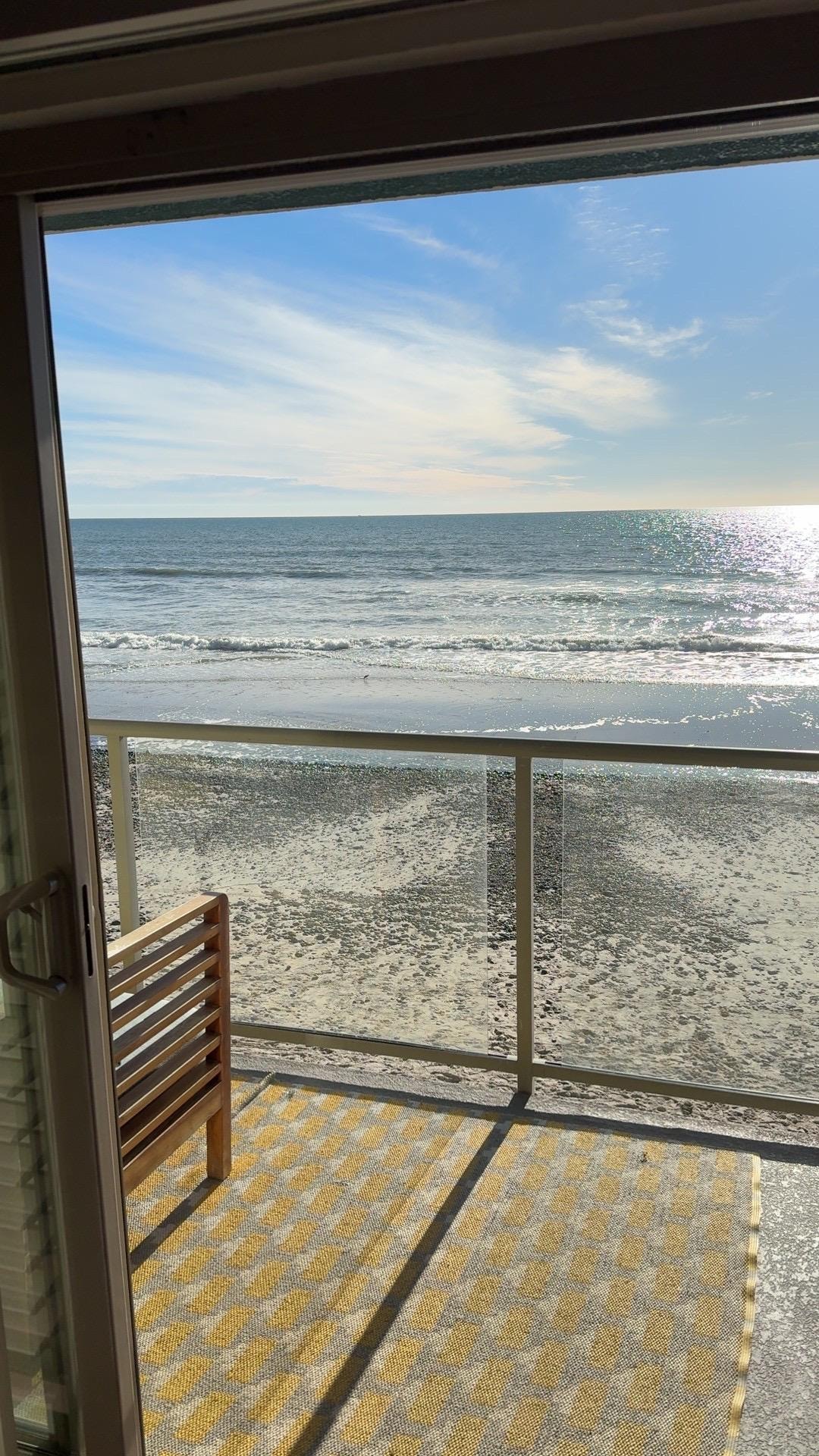 Balcony right on the water