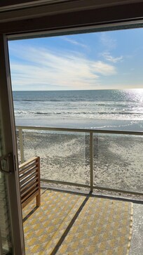 Balcony right on the water