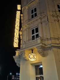 The frontside of the building