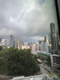 シティービューだが窓狭い。