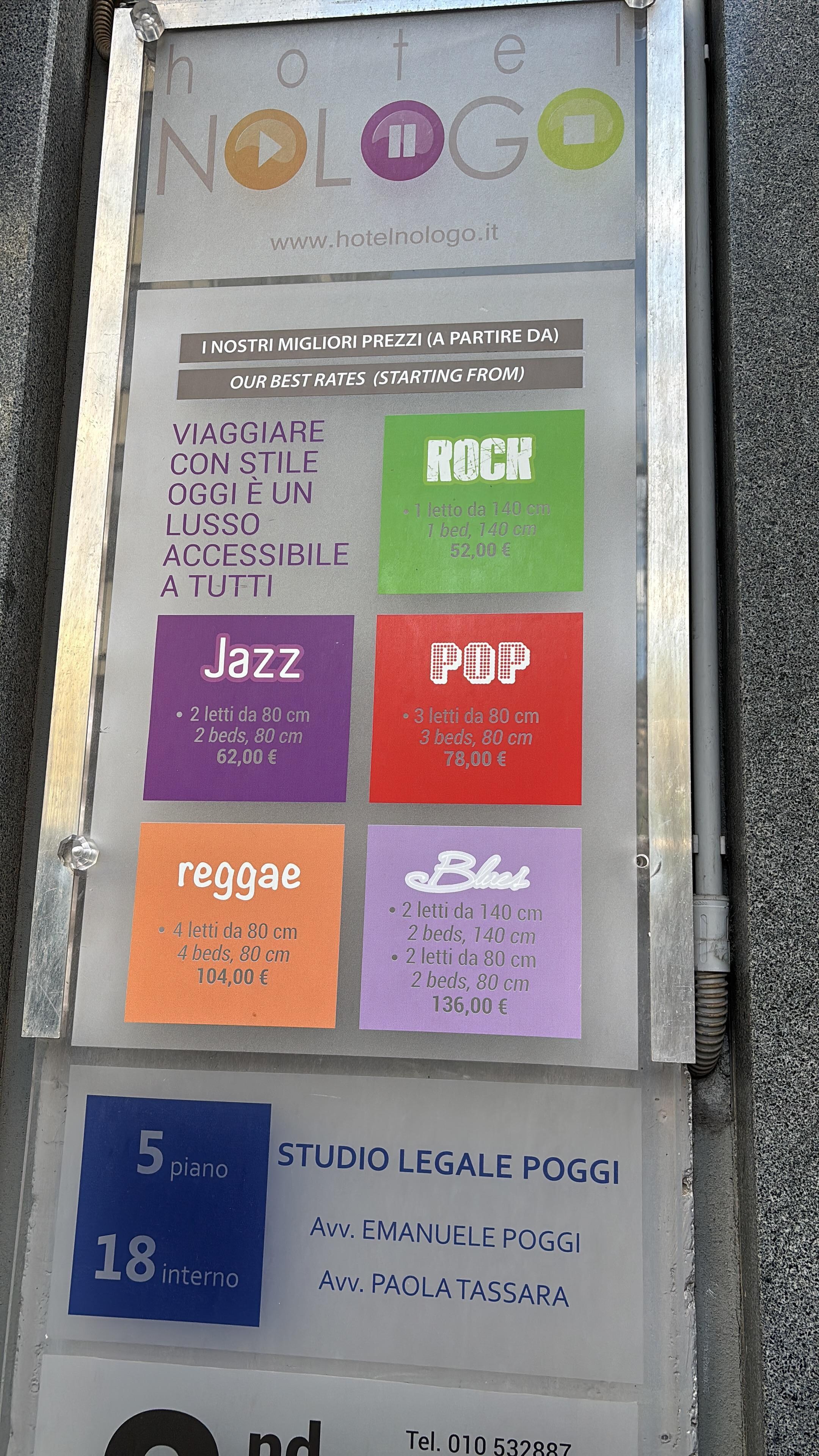 Os andares tem denominaçãp musical