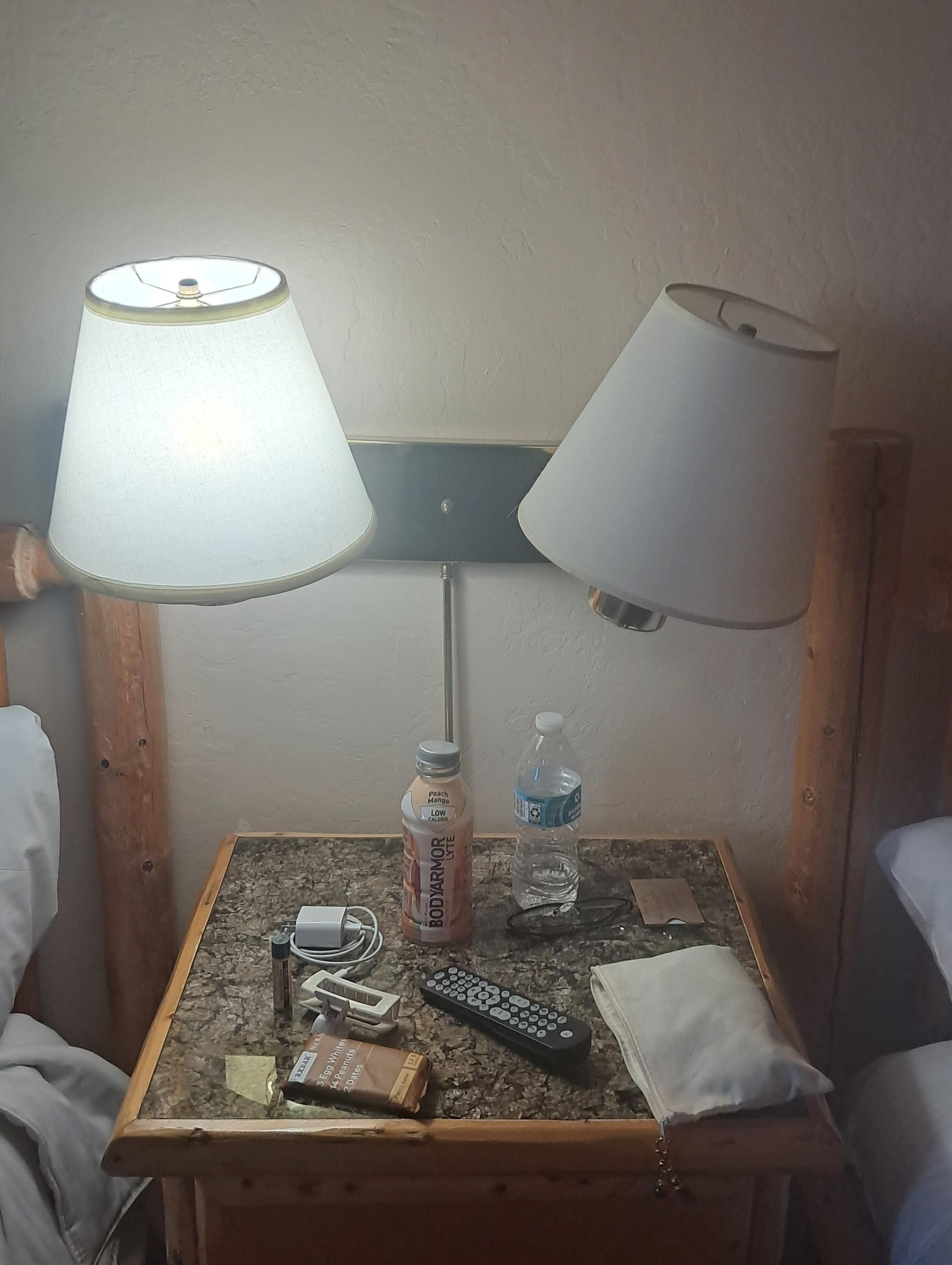 lamps all wonky and one didn't work. 