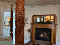 Fireplace in the room