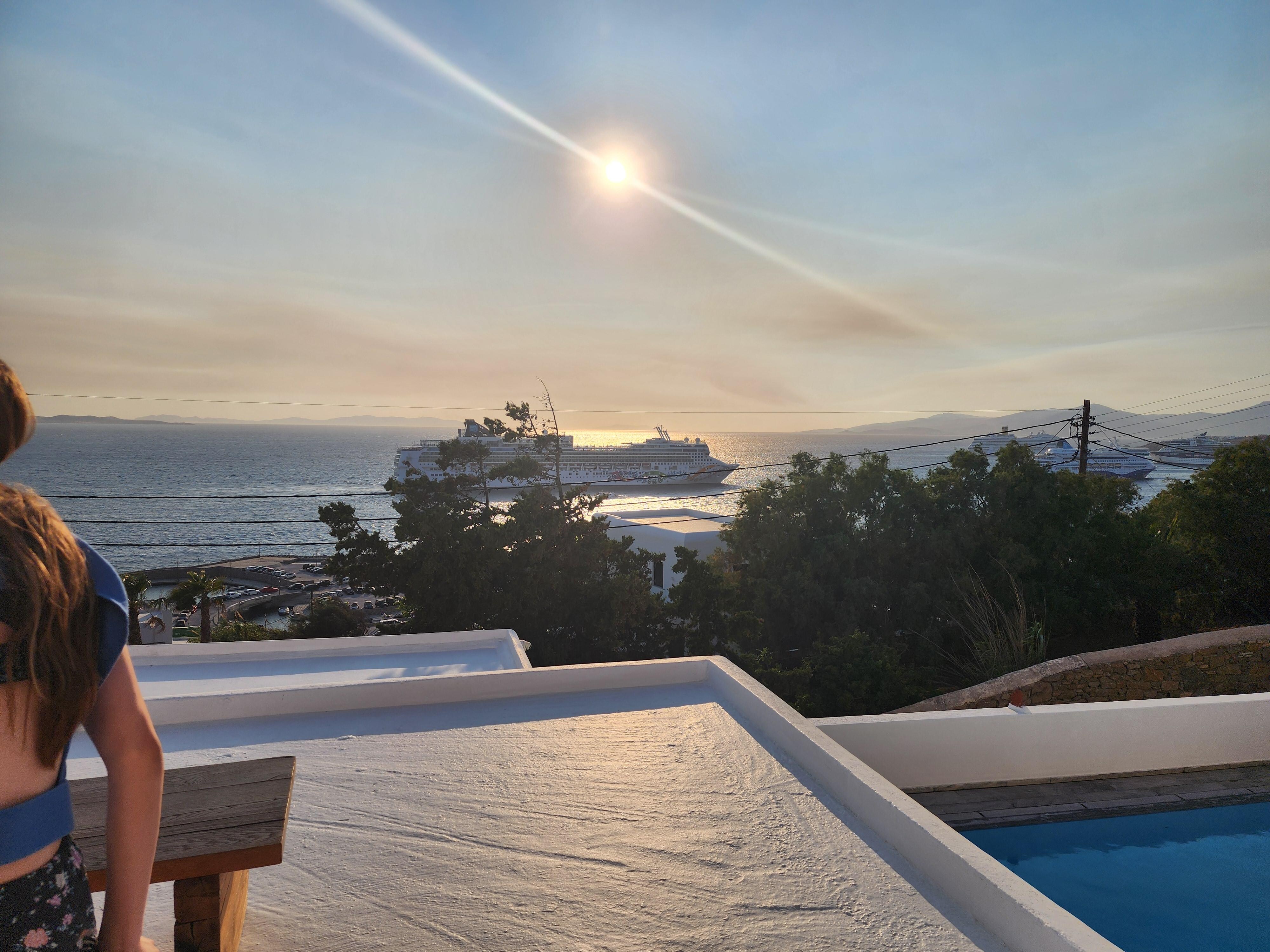 The view from the seating area outside our room