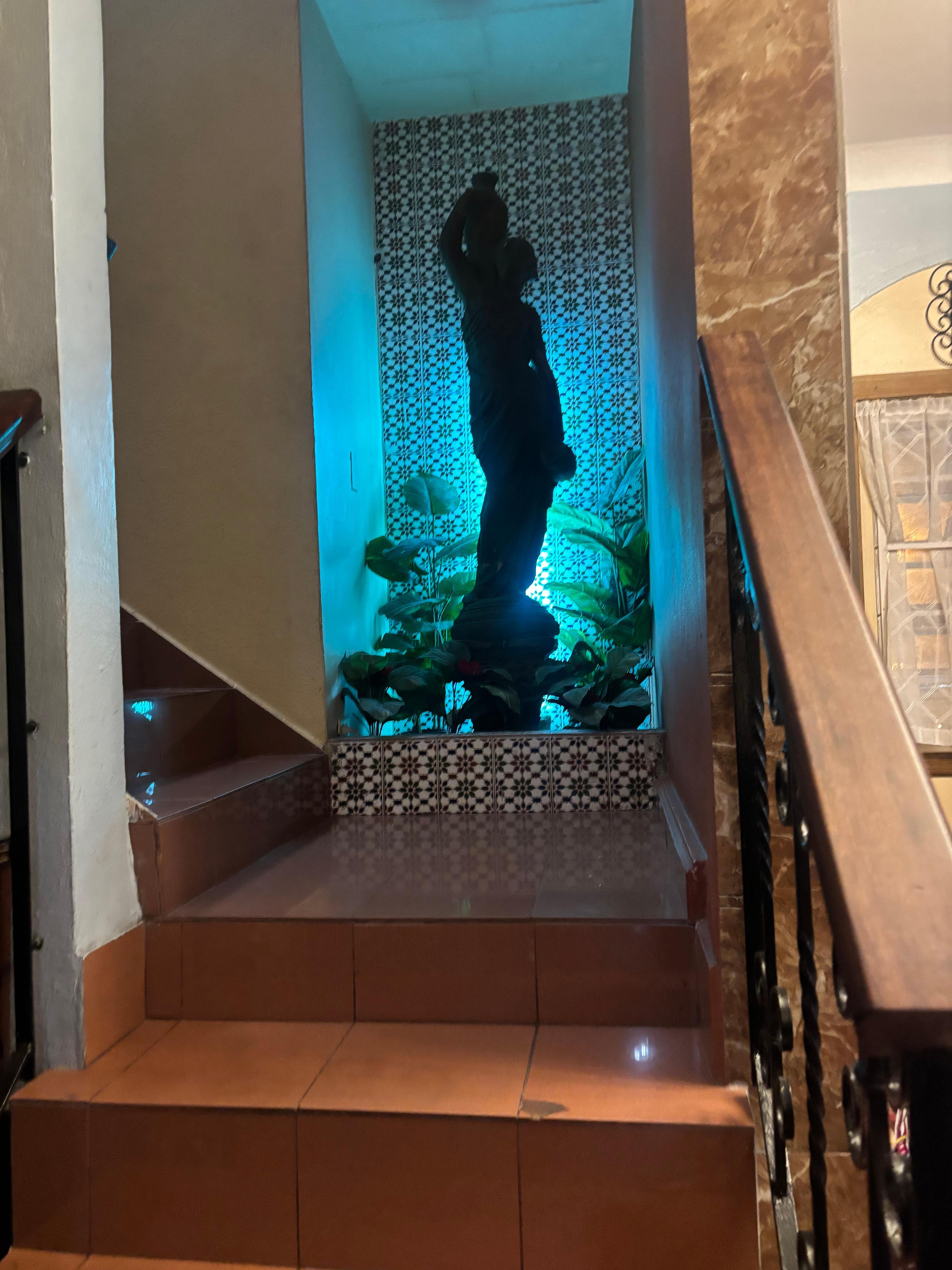 Stairs near front desk