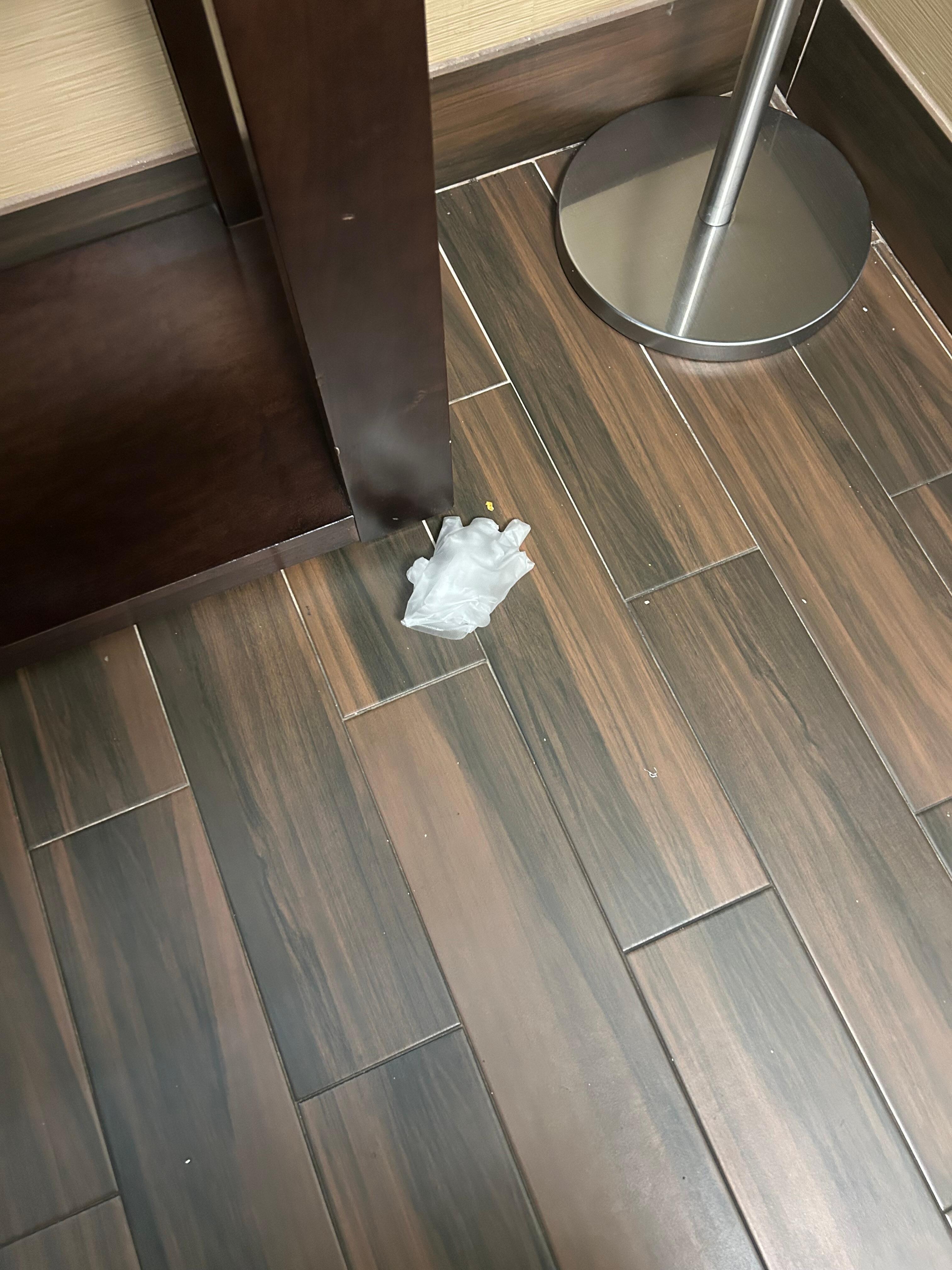 Random dirty glove in hallway
